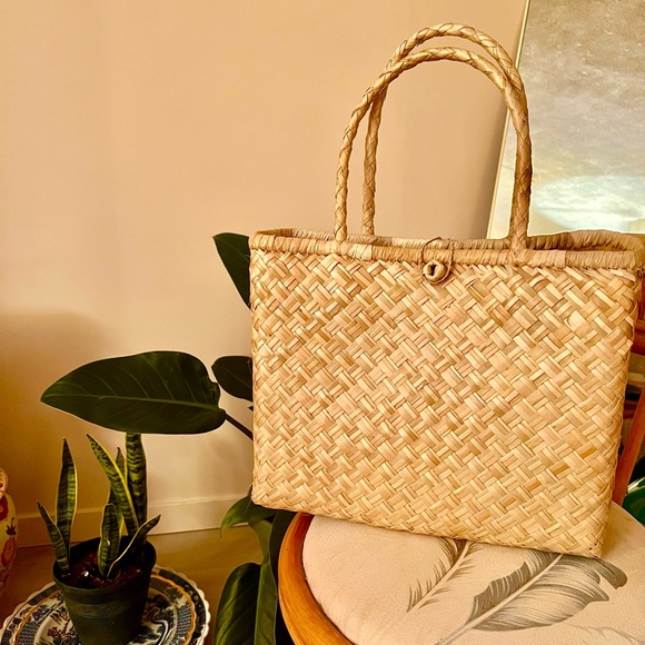 Bags | Vintage Handcrafted Woven Lauhala Hula Bag | Poshmark